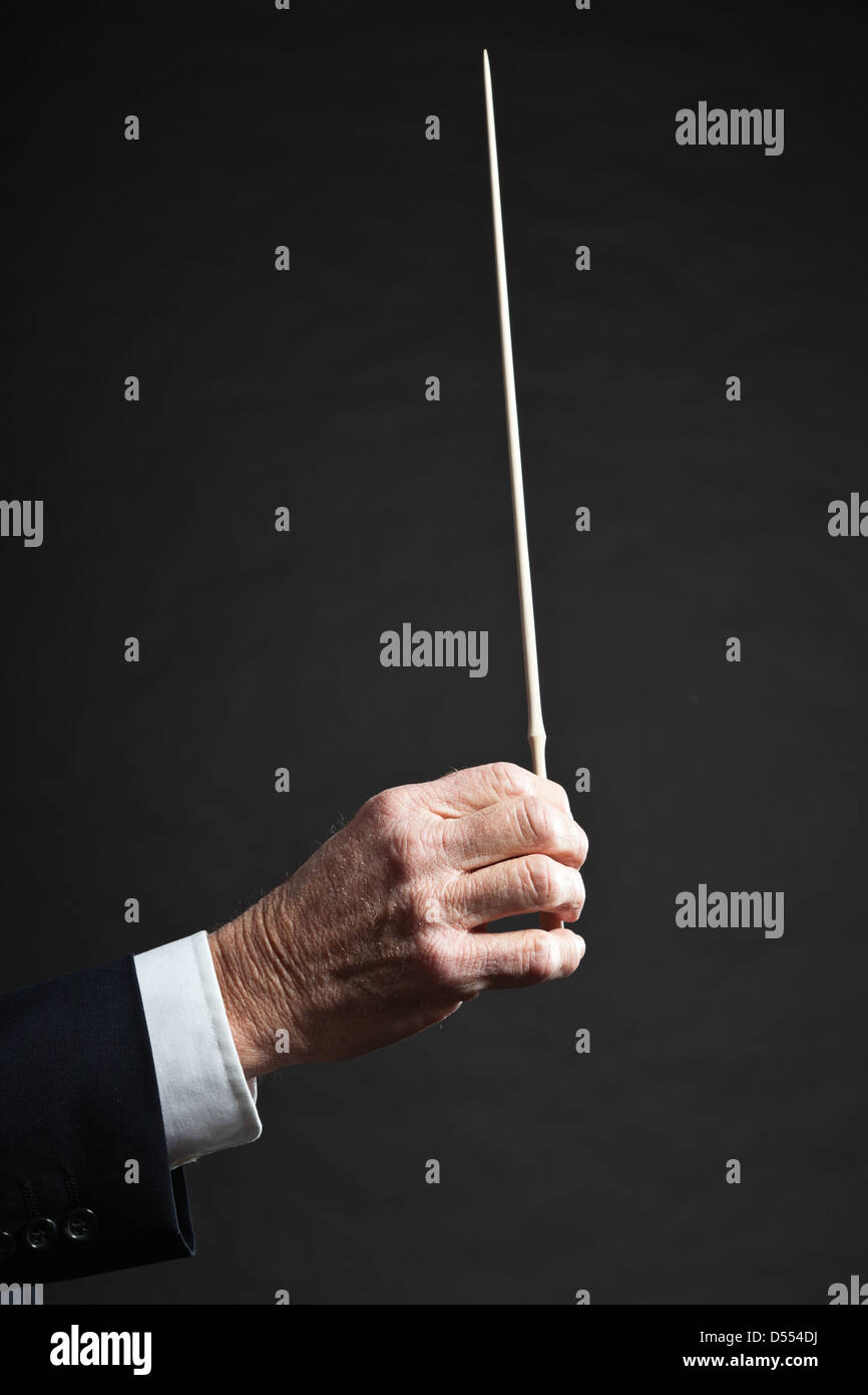 Conductor conducting an orchestra isolated Stock Photo - Alamy