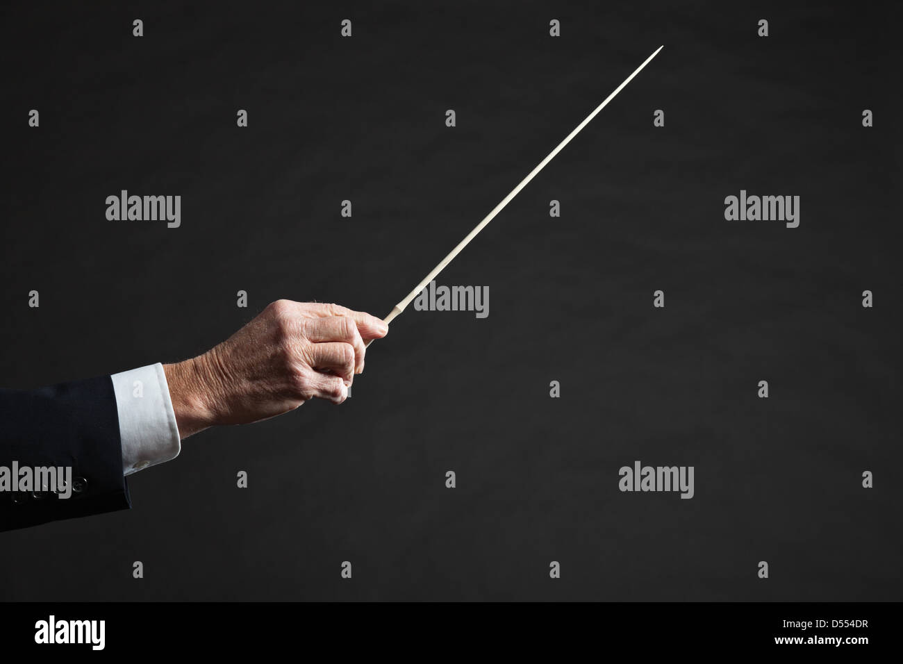 Conductor conducting an orchestra isolated Stock Photo - Alamy