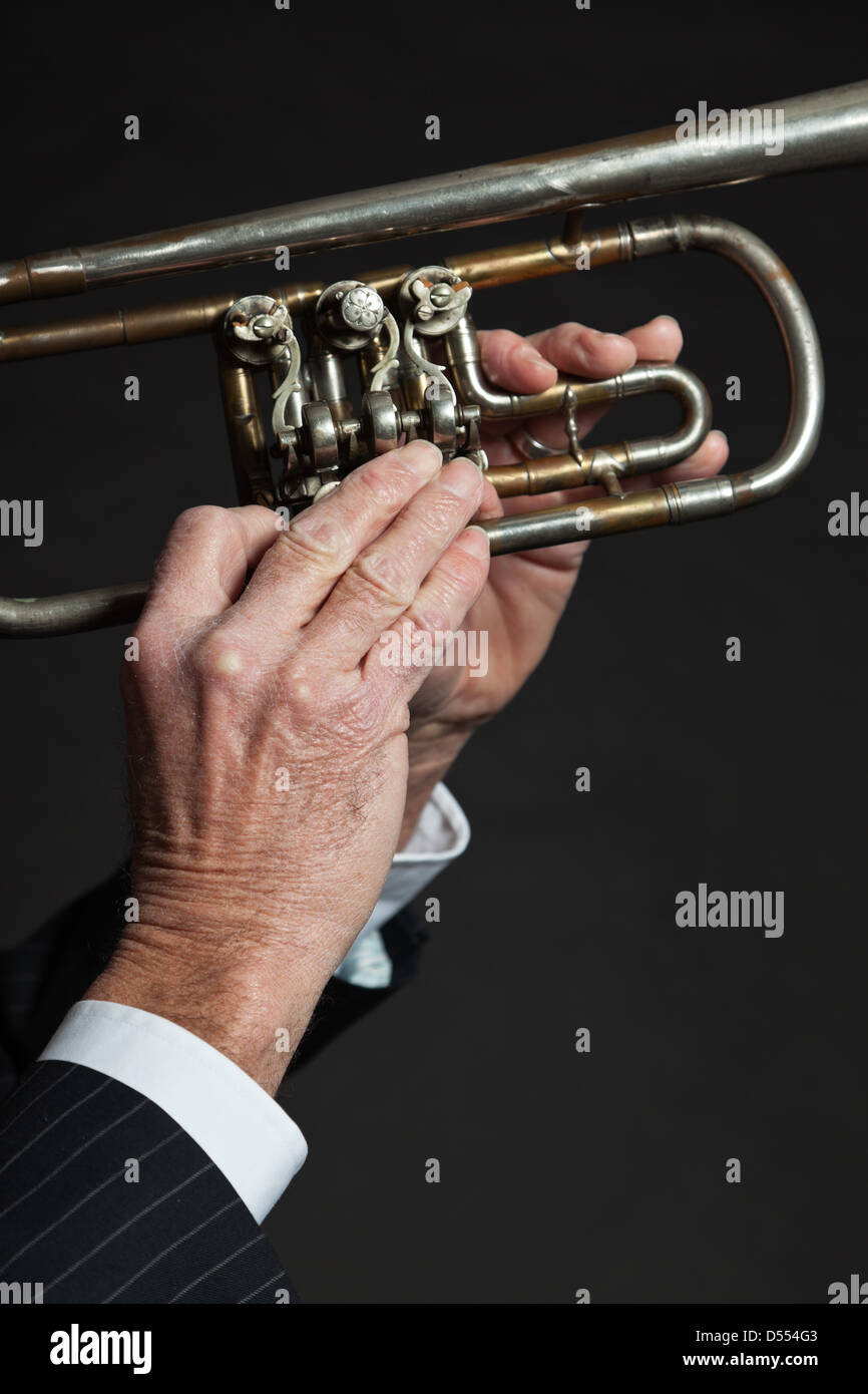 Hands and trumpet hi-res stock photography and images - Alamy