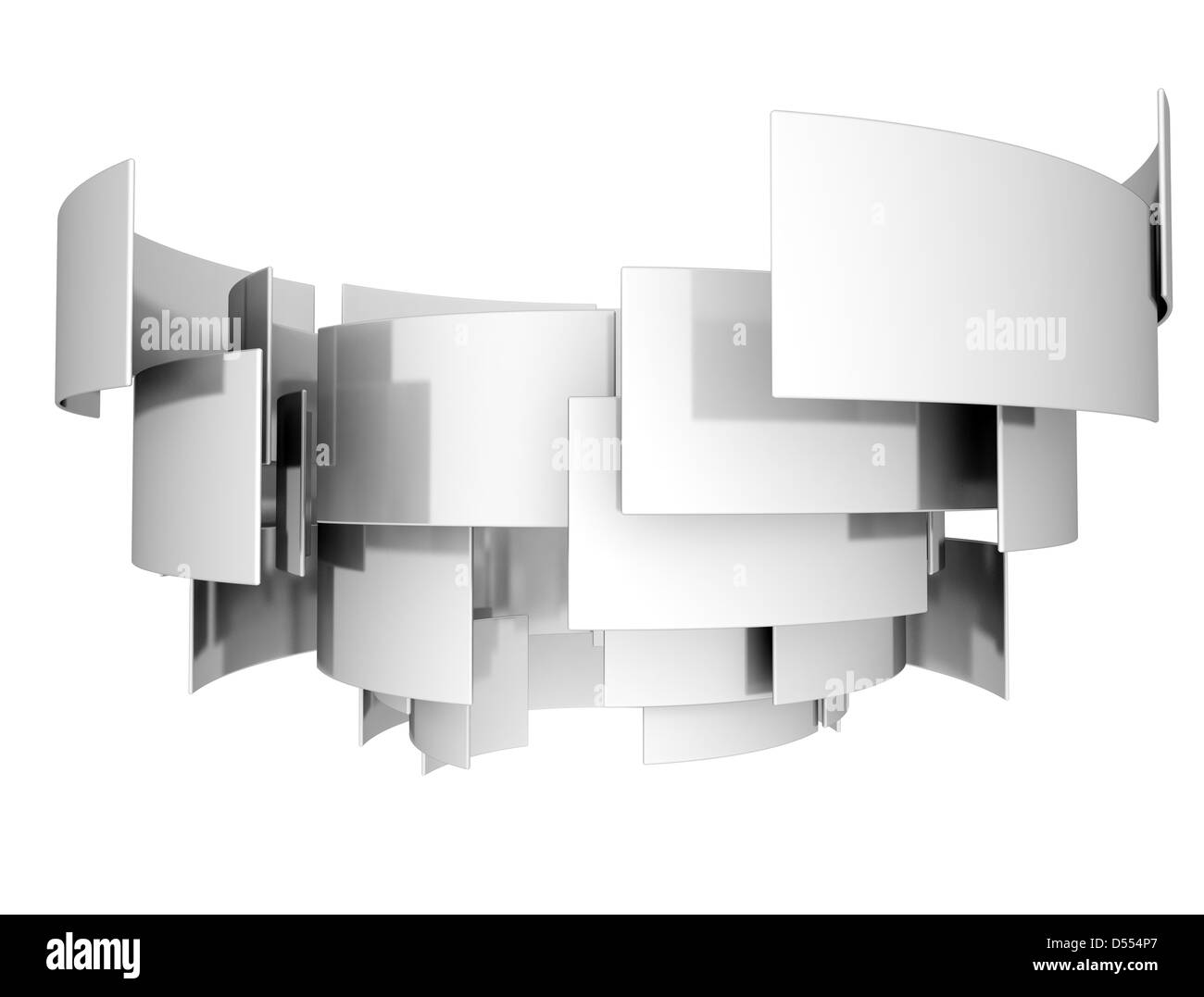 Abstract 3d metal shape Stock Photo - Alamy