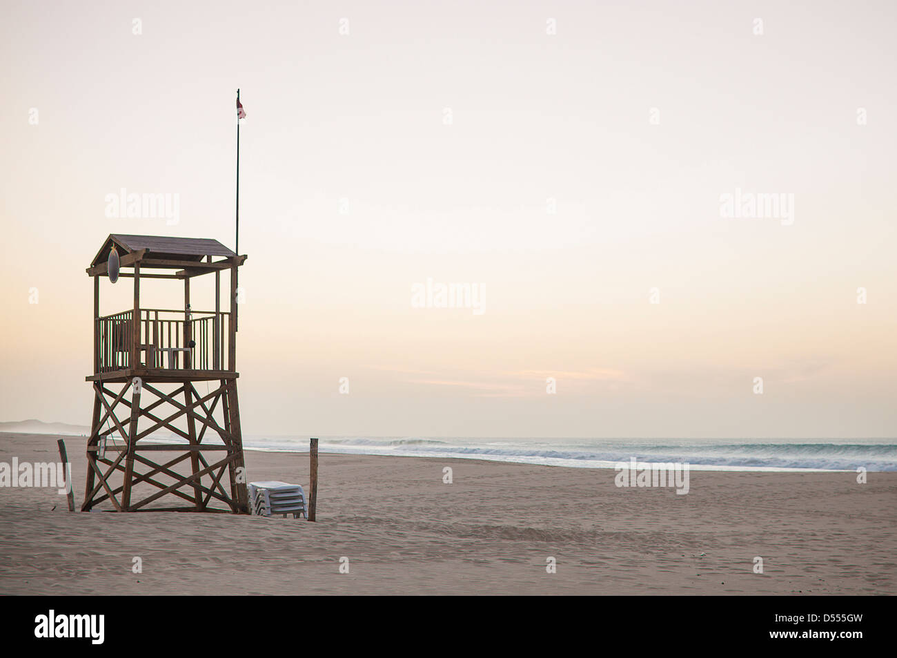 Lifeguard tower on beach Stock Photo - Alamy