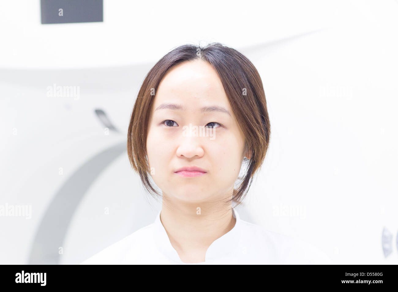 Close up of womans serious face Stock Photo - Alamy