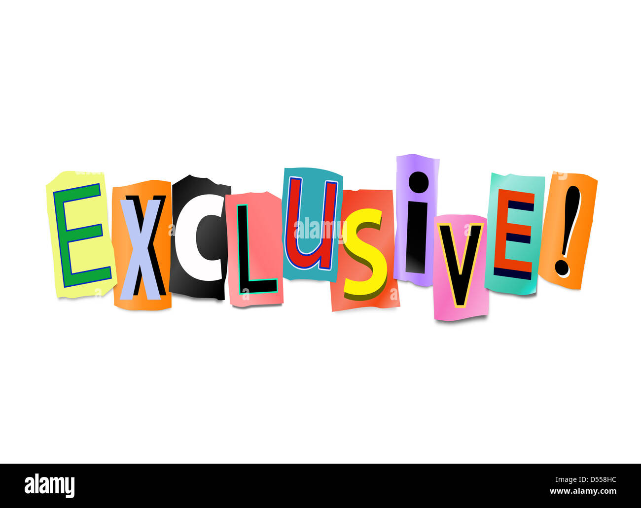 Exclusive word hi-res stock photography and images - Alamy