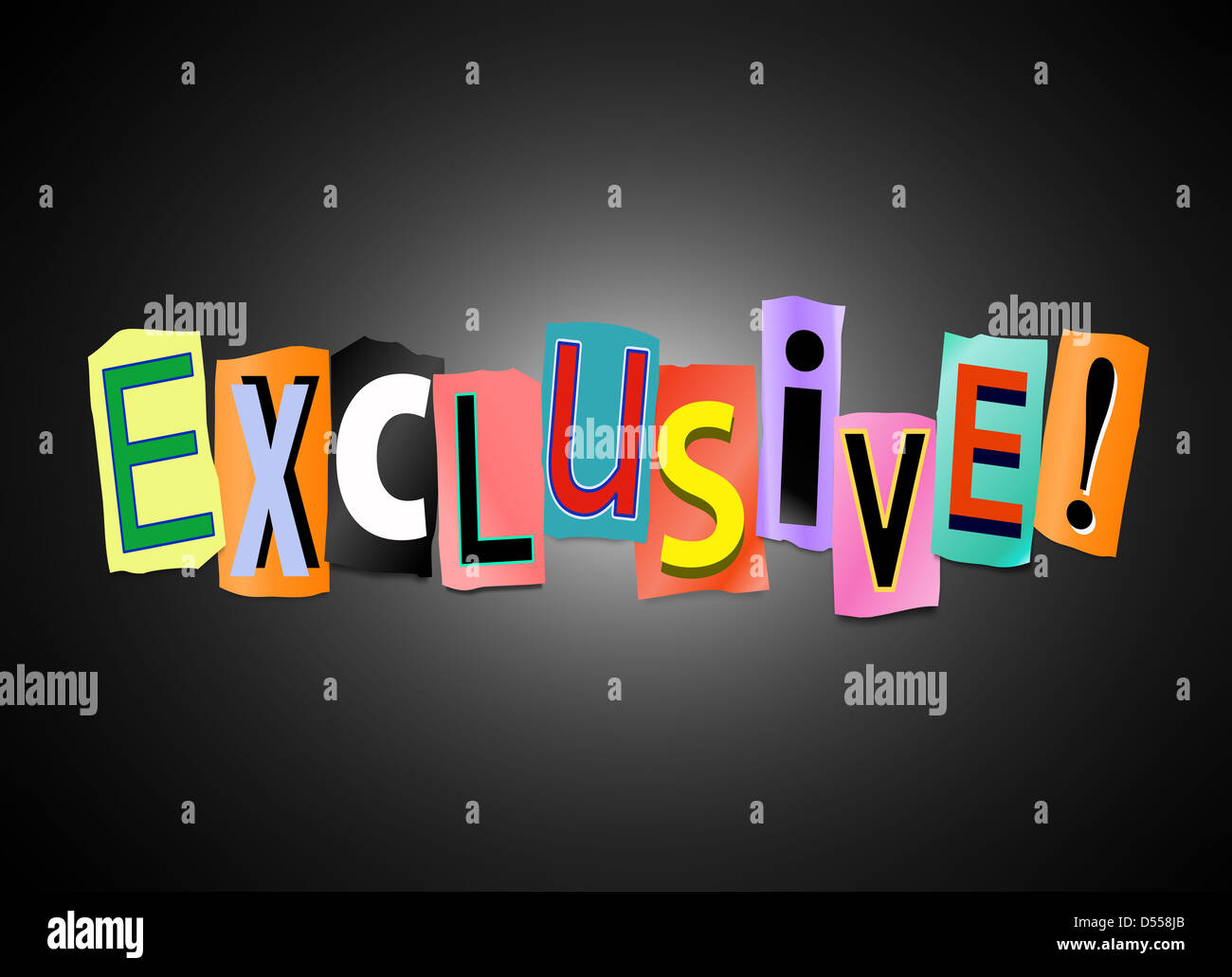 Exclusive word hi-res stock photography and images - Alamy