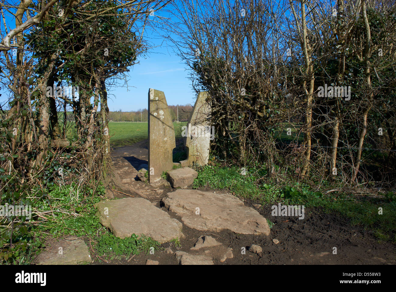 A country stone stile Stock Photo - Alamy