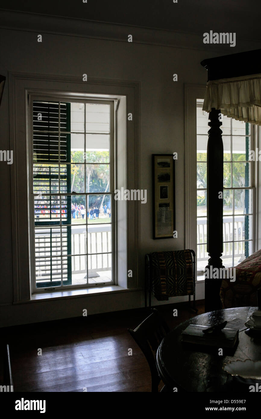 View of one of the bedroom inside the Gamble Planation Mansion at ...