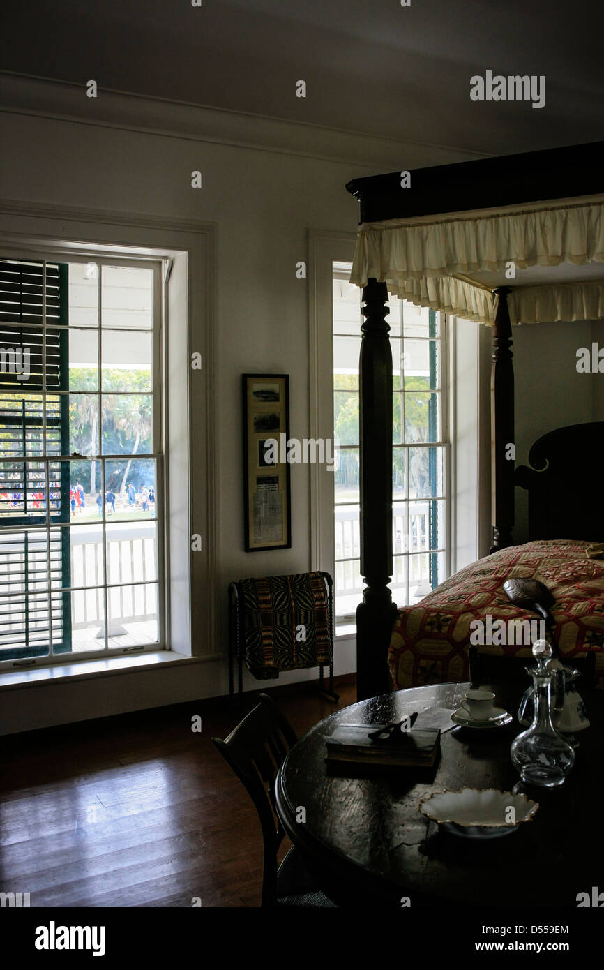 View of one of the bedroom inside the Gamble Planation Mansion at ...