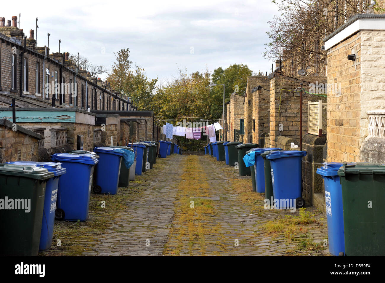 Rubbish Bins Terraced Housing High Resolution Stock Photography and ...