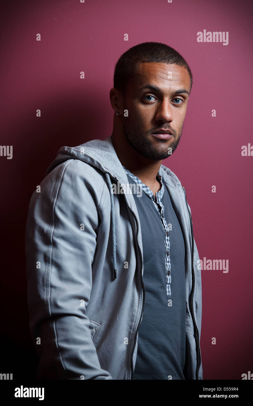 Portraits of Swansea City Footballer, Wayne Routledge Stock Photo - Alamy