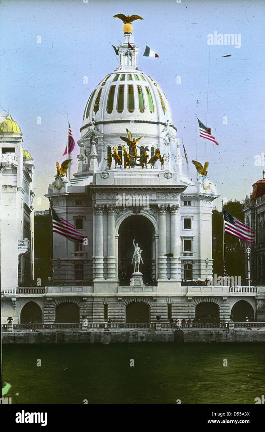 A view of the United States Pavilion at the 1900 Paris Exposition ...