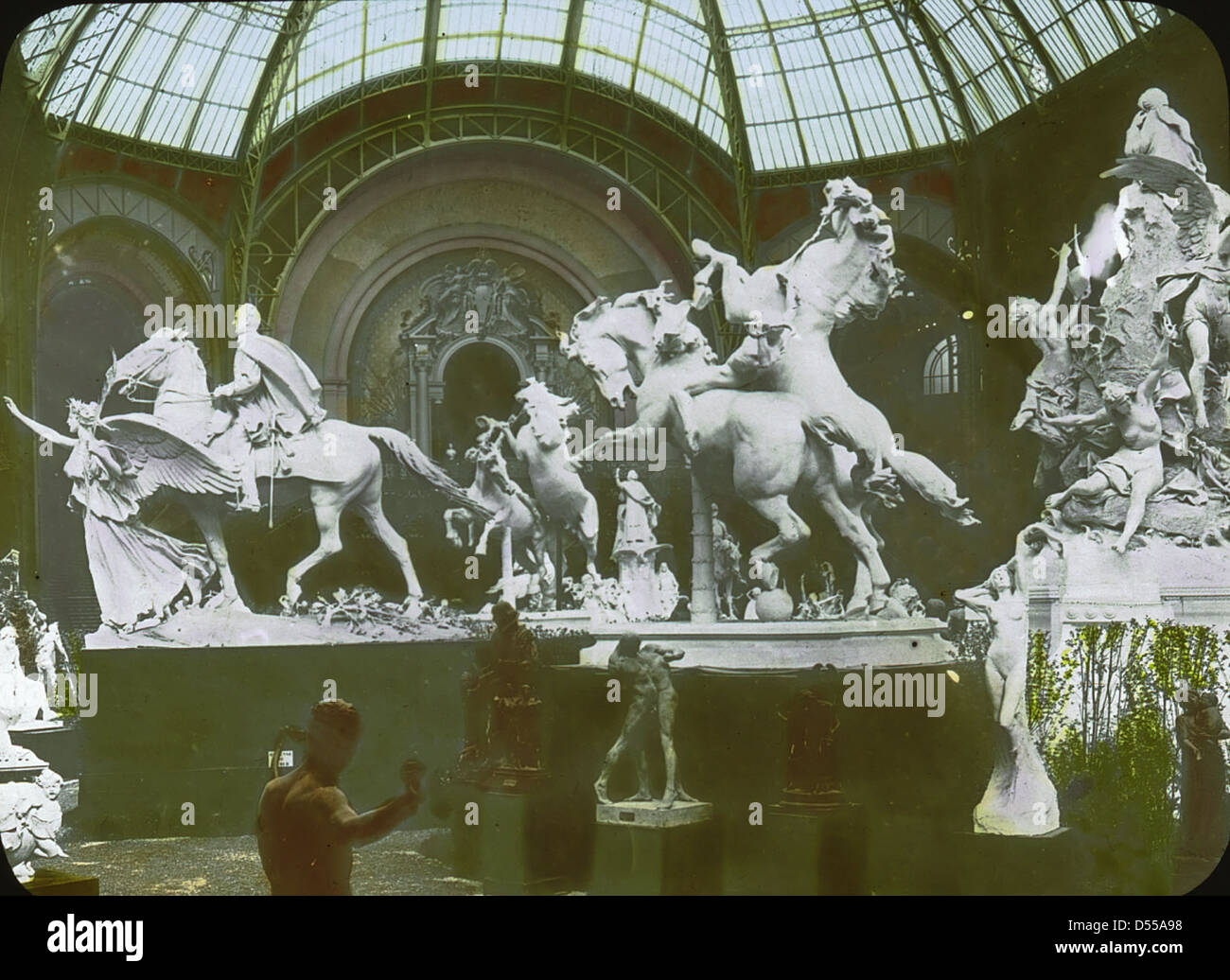 The Grand Palais in Paris, showcased during the 1900 Paris Exposition ...