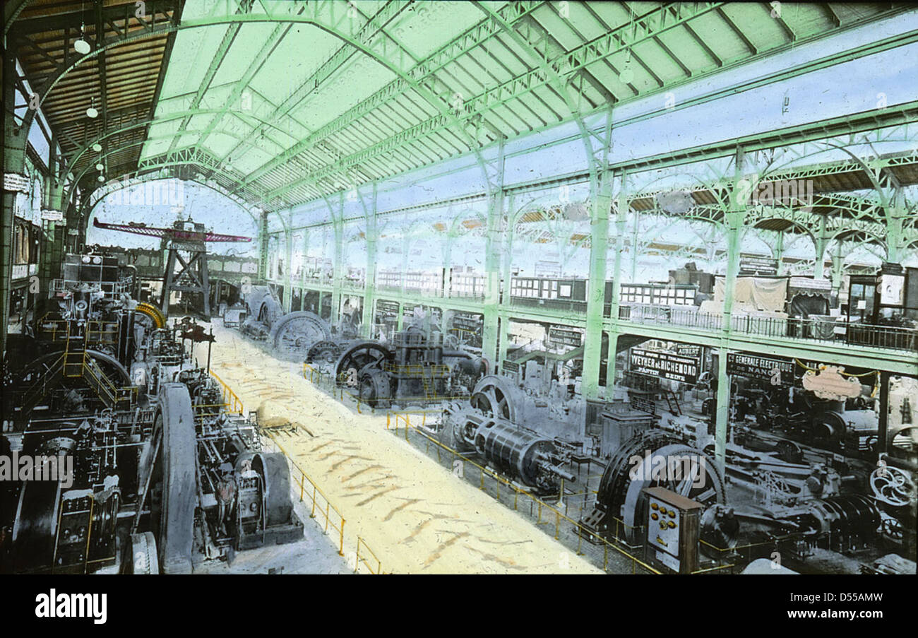 This photograph shows the Machinery Section of the 1900 Paris ...