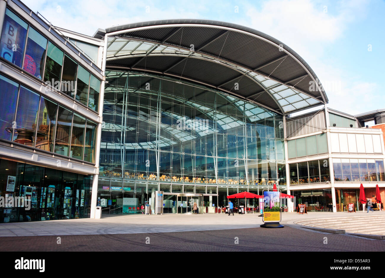 A view of The Forum in the City centre of Norwich, Norfolk, England ...