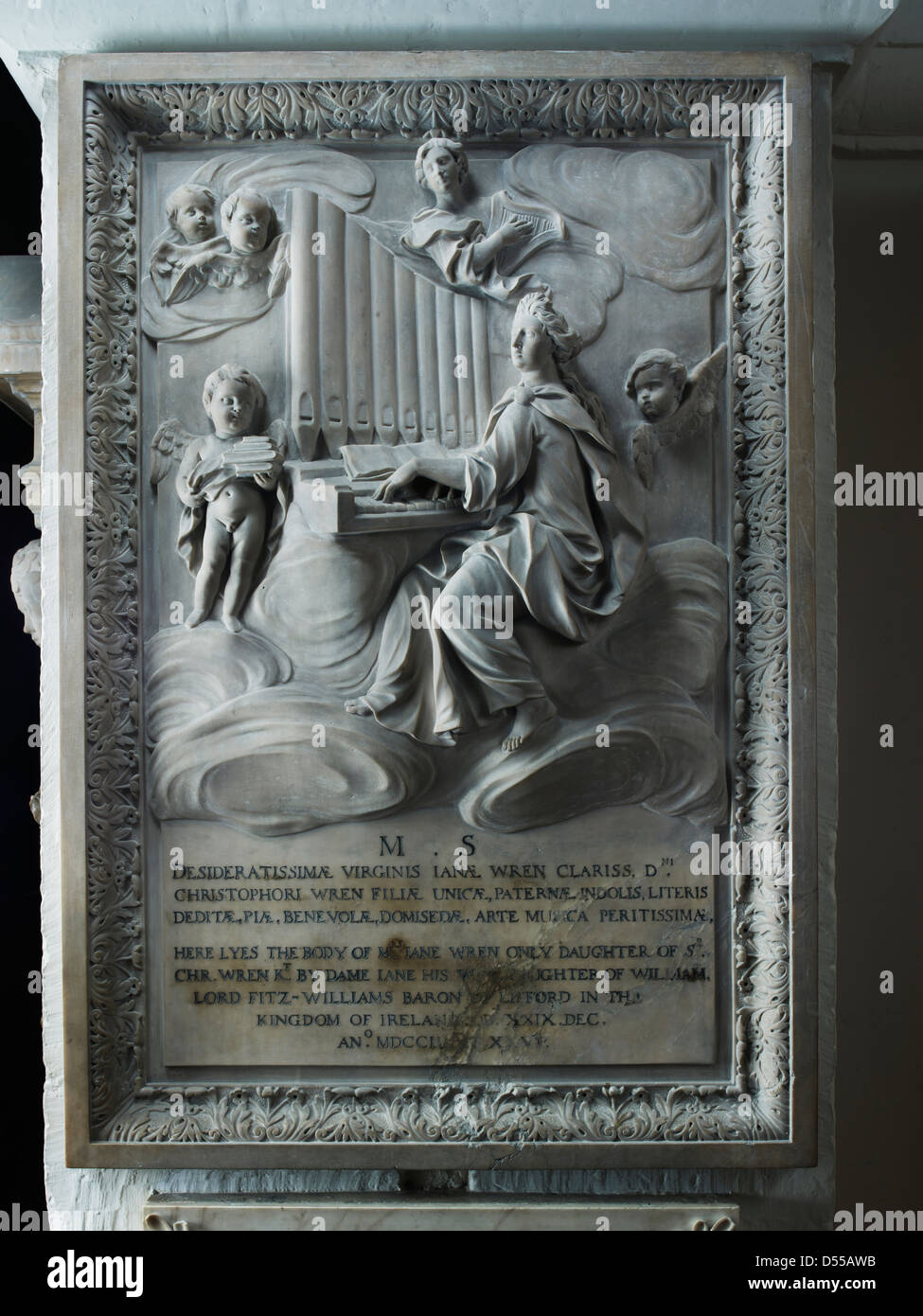 Saint Paul's Cathedral Jane Wren's Tomb Stock Photo - Alamy