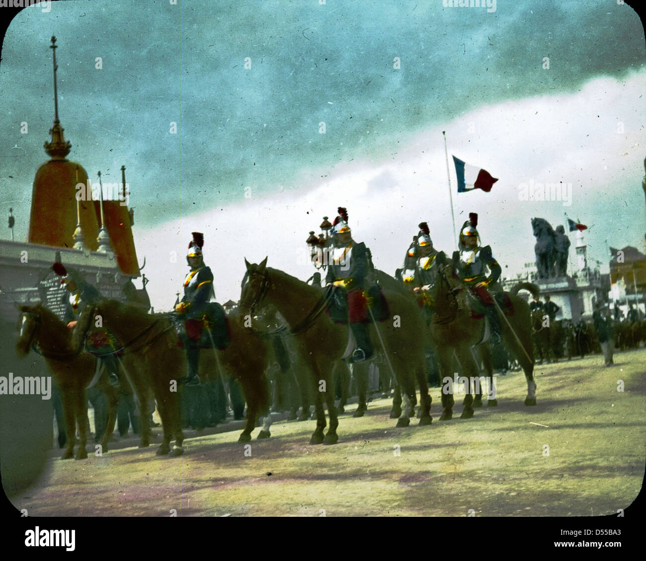 This photograph shows an exterior view from the 1900 Paris Exposition ...