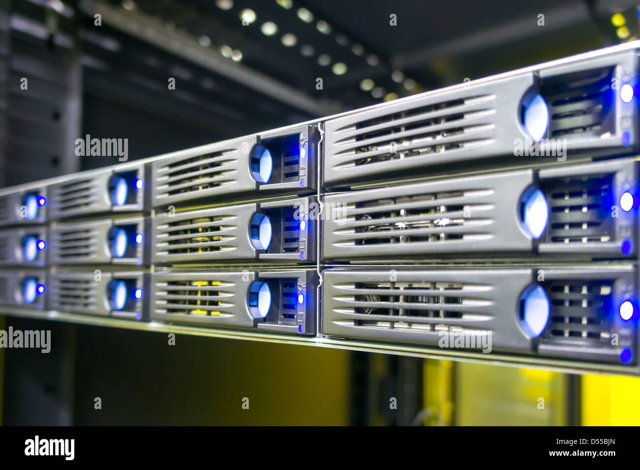 Rack mounted storage server hard drives Stock Photo - Alamy
