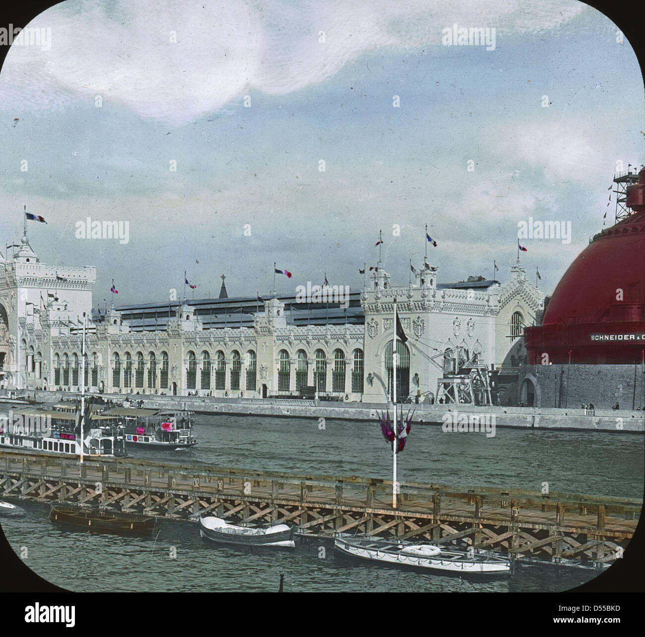 A view of the Schneider Creusot Fort, Army and Navy pavilion, at the ...