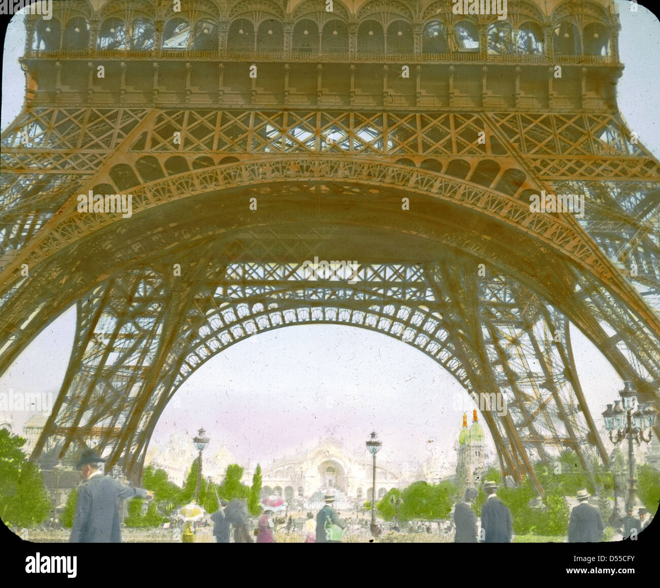 A photograph from the 1900 Paris Exposition, showcasing the Eiffel ...