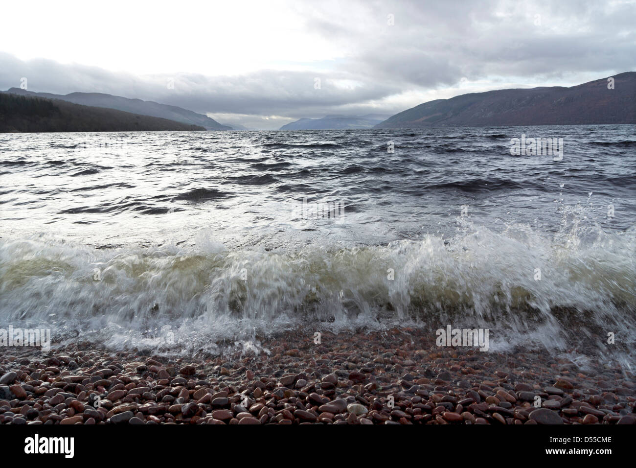 Waves on the shore of Loch Ness, Scotland Stock Photo - Alamy