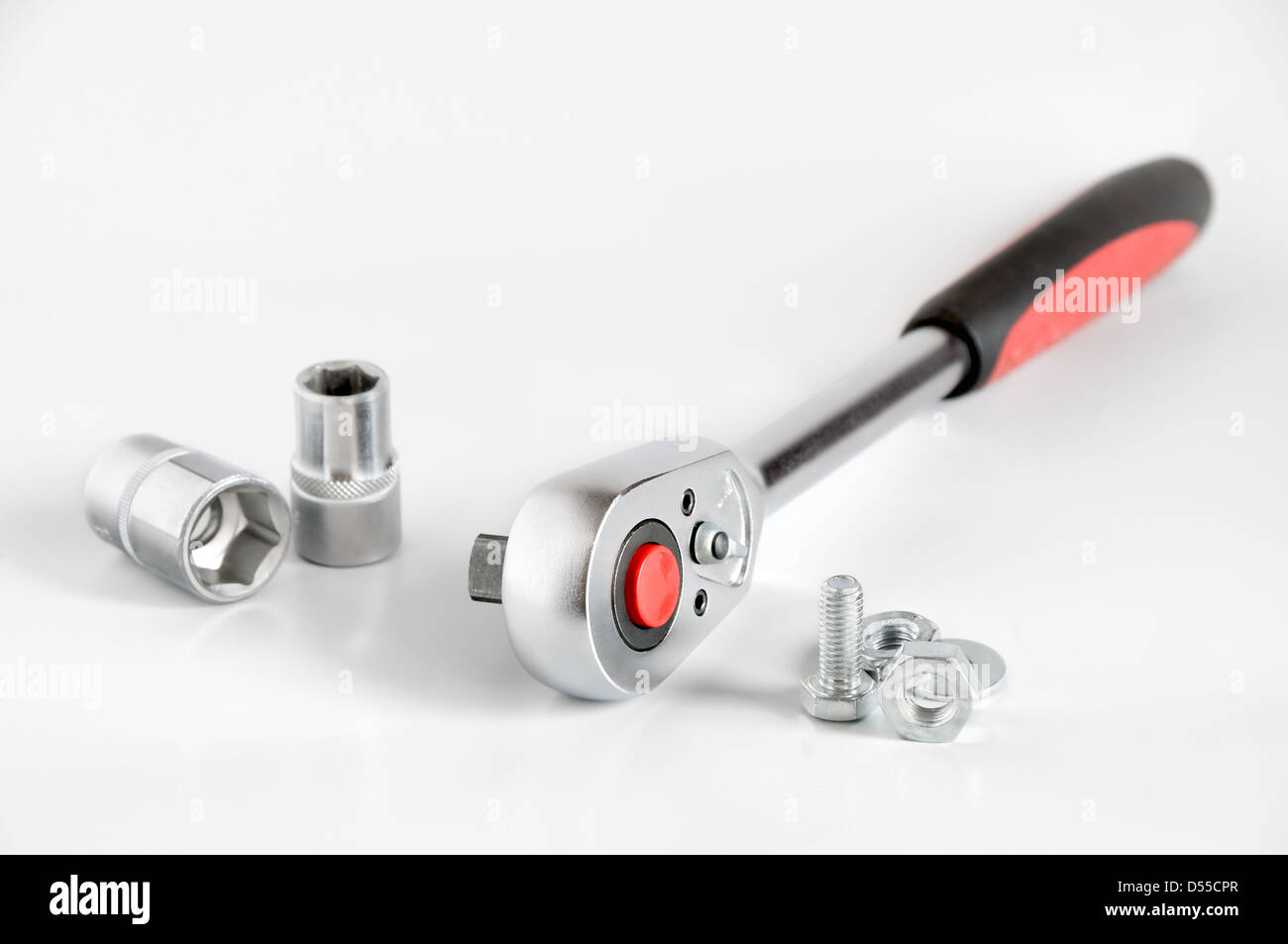Socket spanner is photographed on the white background Stock Photo - Alamy