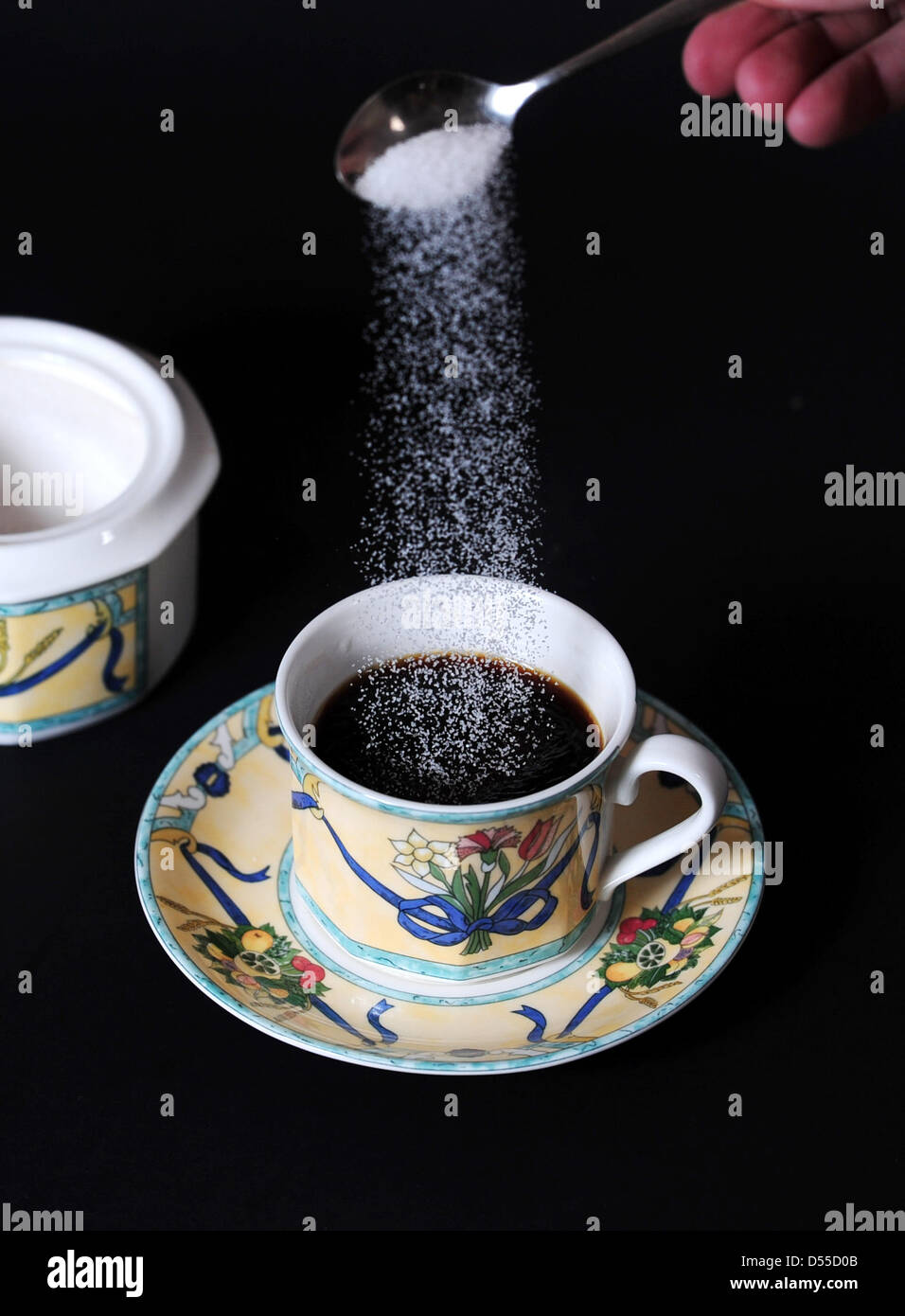 (ILLUSTRATION) An illustration dated 25 March 2013 shows sugar being ...