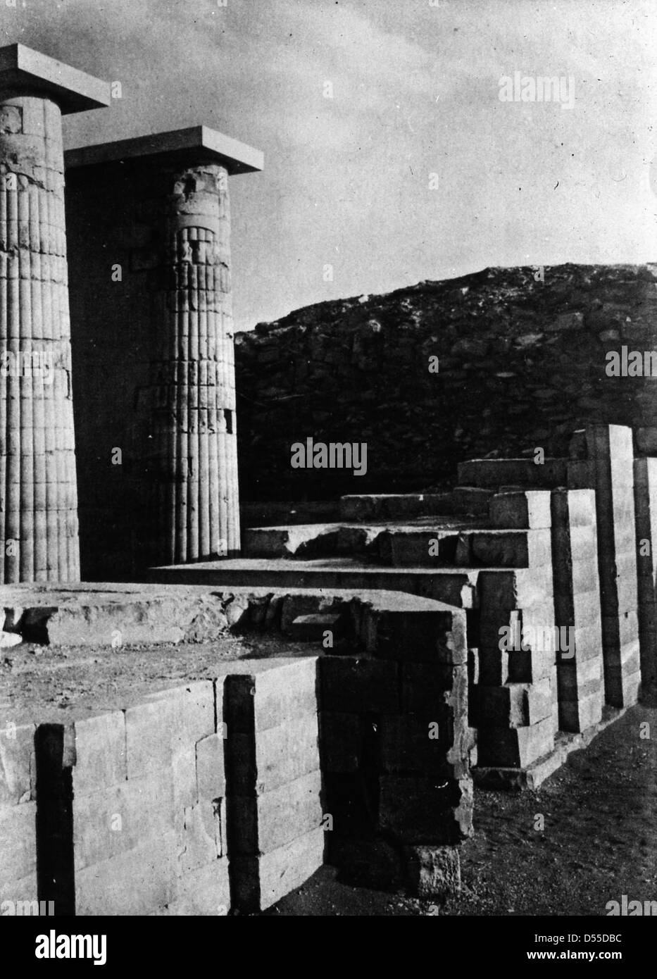 A photograph of the Sakkara site in Egypt, home to the famous Step ...