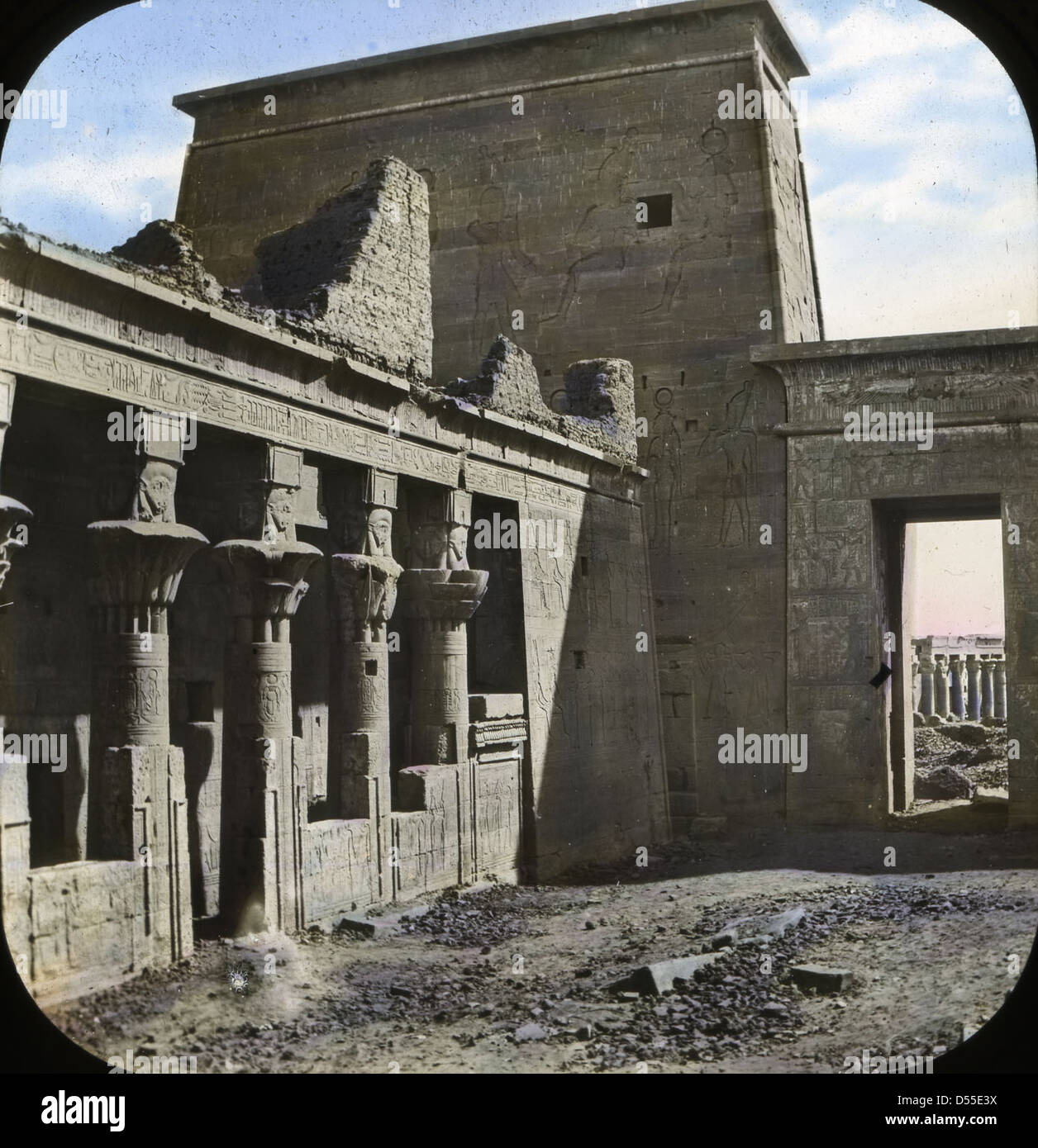 A photograph of the Philae Temple in Egypt, located on an island in the ...