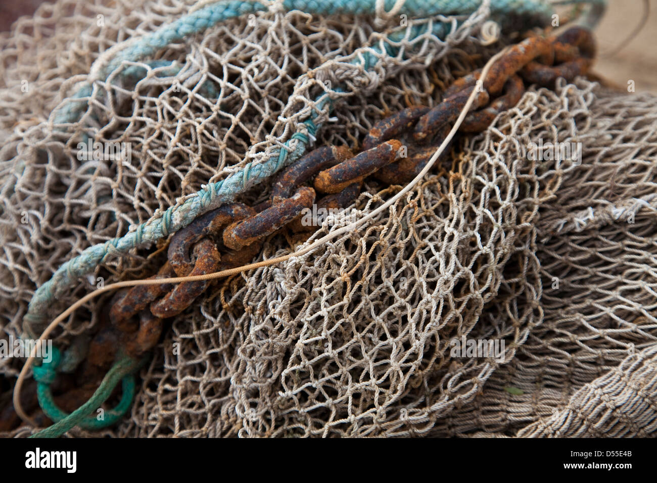 Fishing Nets Ropes Stock Photo - Alamy