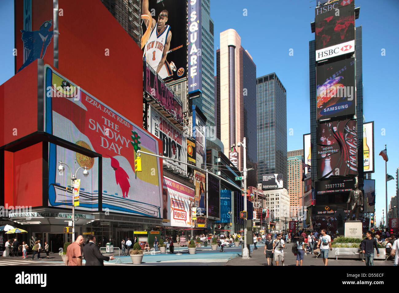 PEDESTRIAN MALL TIMES SQUARE MIDTOWN MANHATTAN NEW YORK CITY USA Stock ...