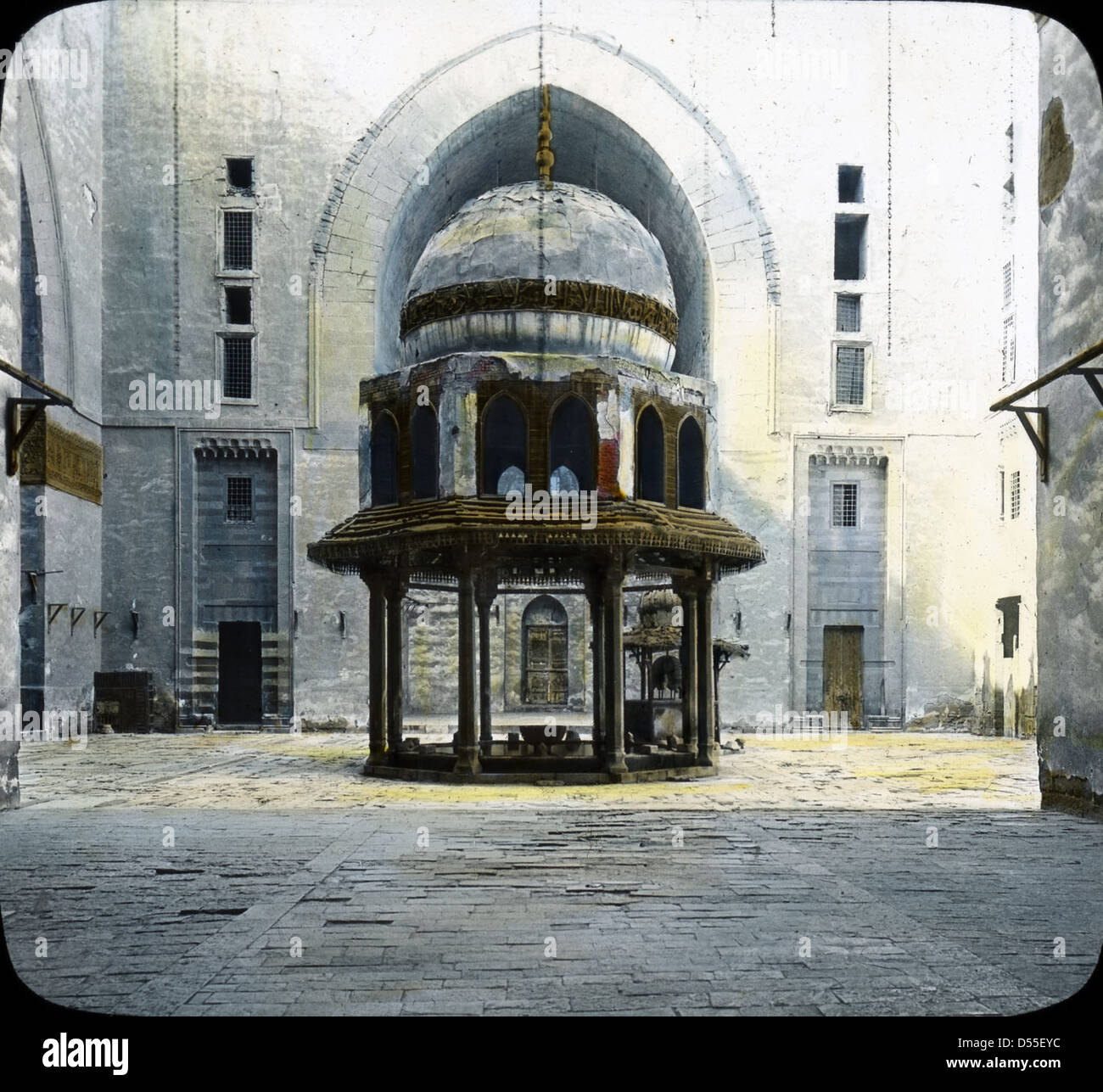 A photograph of the Mosque of Sultan Hasan in Cairo, Egypt, featuring ...
