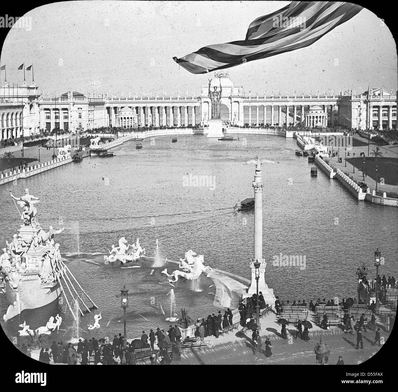 A view of the Court of Honor at the 1893 World's Columbian Exposition ...
