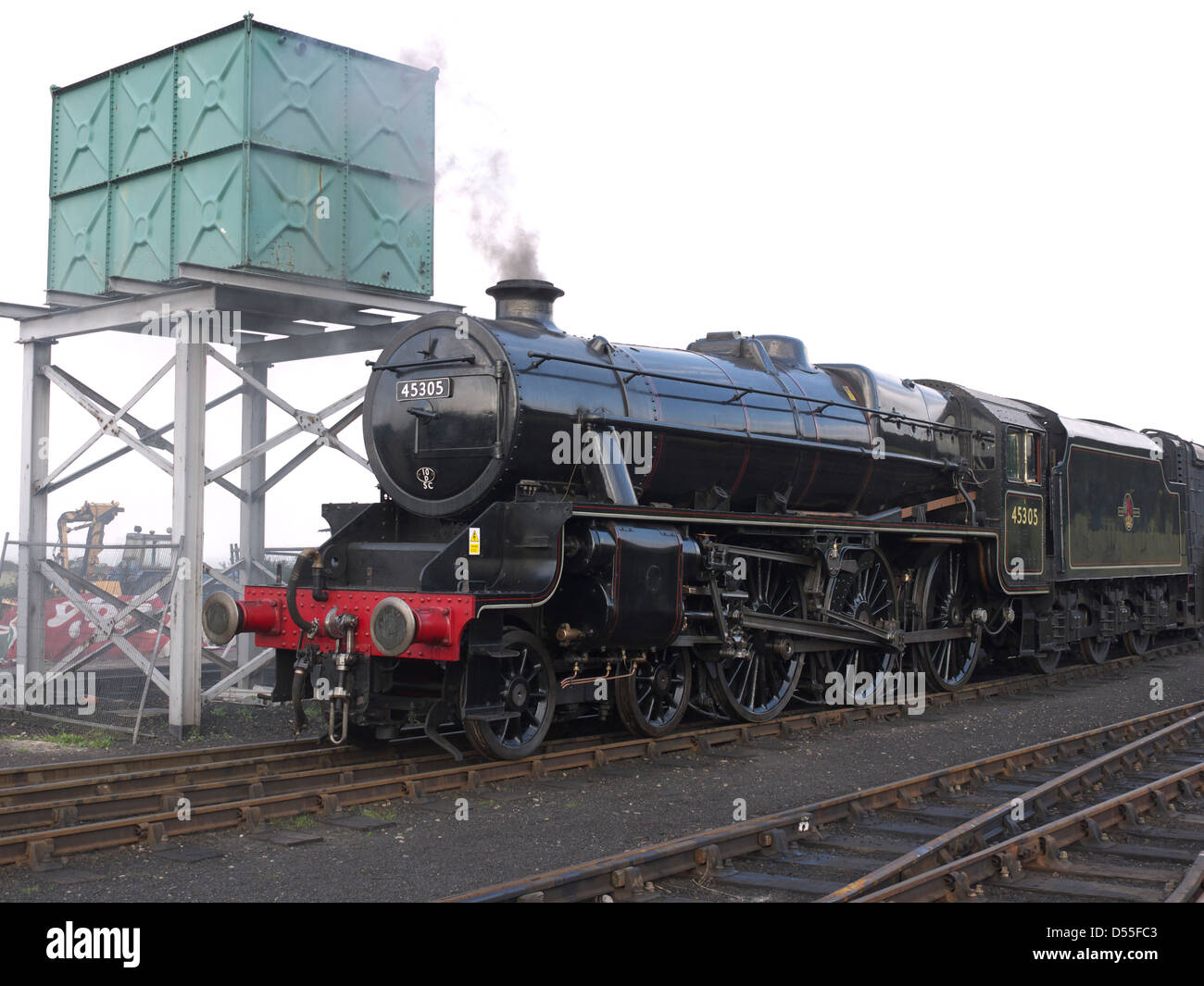 Steam locomotive number 45305 at Weybourne on the North Norfolk railway ...