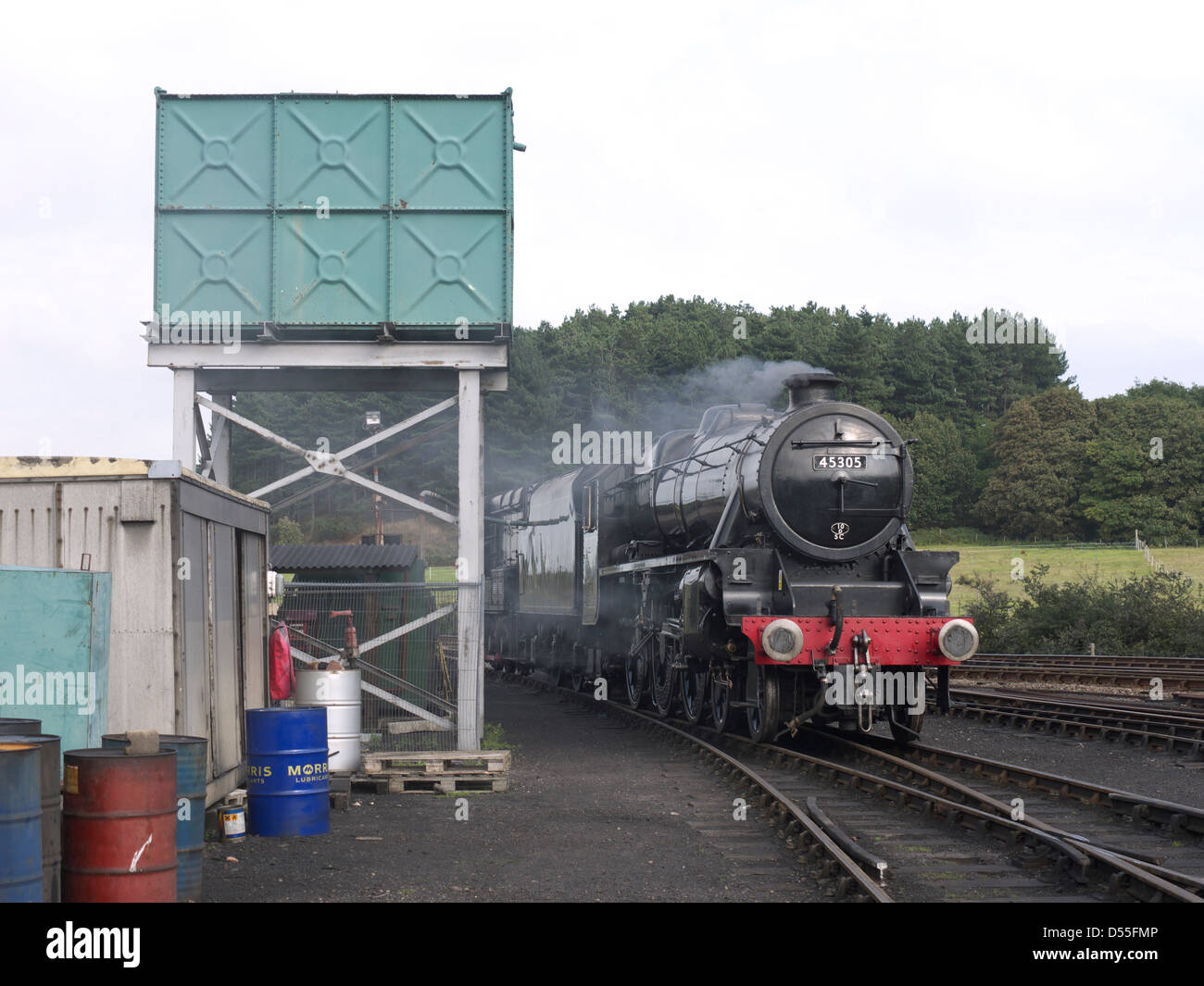 Steam locomotive approaching Weybourne station from Sheringham on the ...