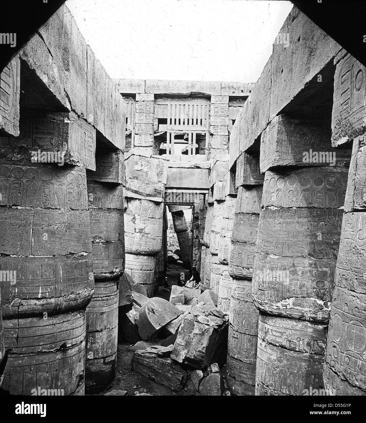 The Great Hall of Karnak in Egypt, known for its vast size and ...
