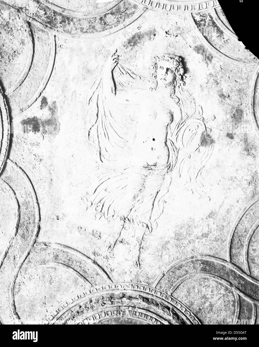 A detailed photograph of the stucco work in the Baths of Stabiae ...