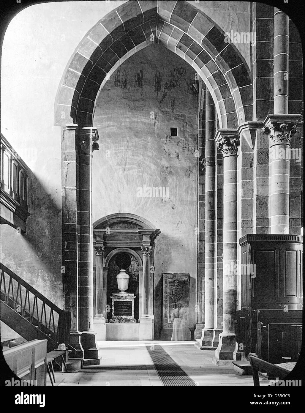 This 1903 photograph shows the Thomas-kirche in Strasbourg, France, a ...