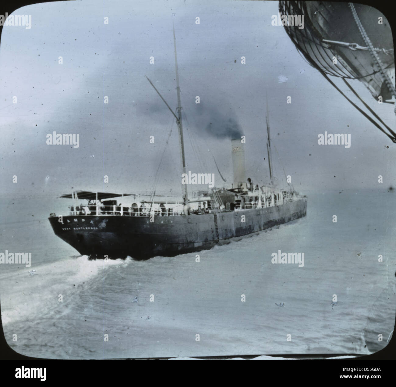A historical photograph of a transportation boat in Egypt, possibly ...