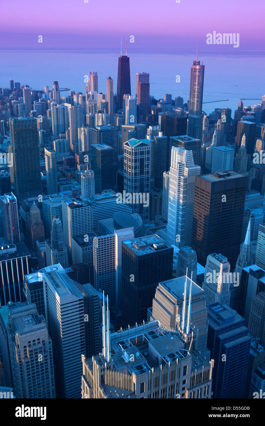 DOWNTOWN LOOP SKYLINE CHICAGO ILLINOIS USA Stock Photo - Alamy