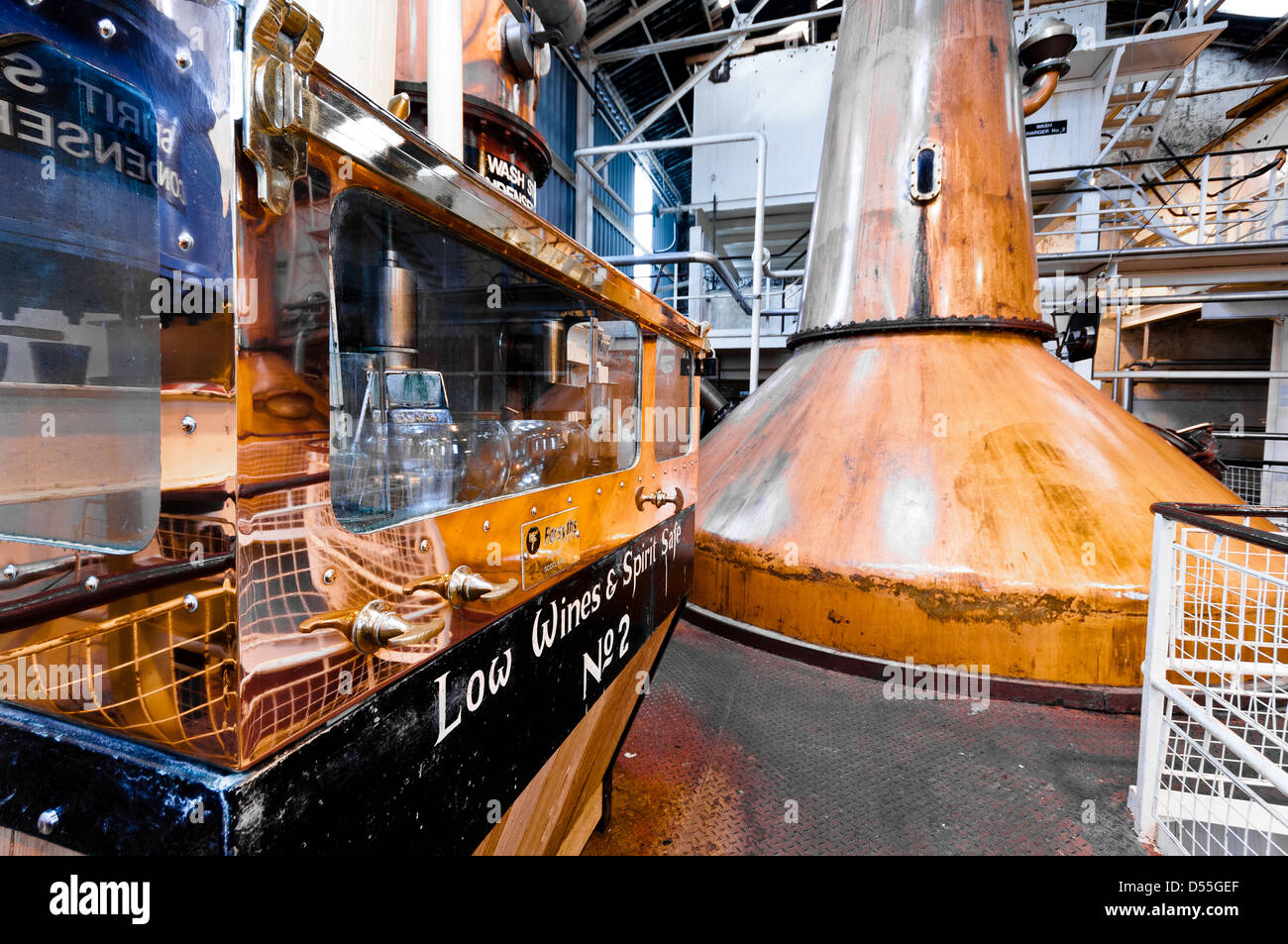 Interior shots of the Ben Nevis distillery stills safe and vats Stock ...