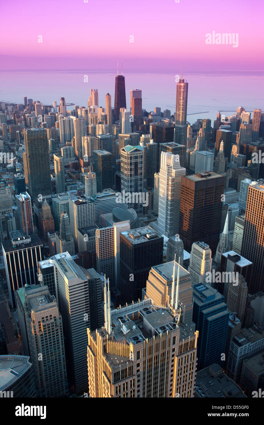 DOWNTOWN LOOP SKYLINE CHICAGO ILLINOIS USA Stock Photo - Alamy