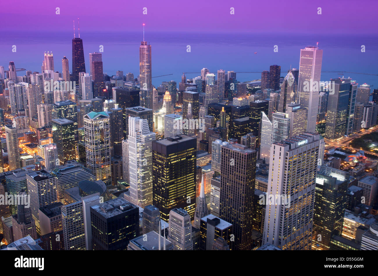 DOWNTOWN LOOP SKYLINE CHICAGO ILLINOIS USA Stock Photo - Alamy