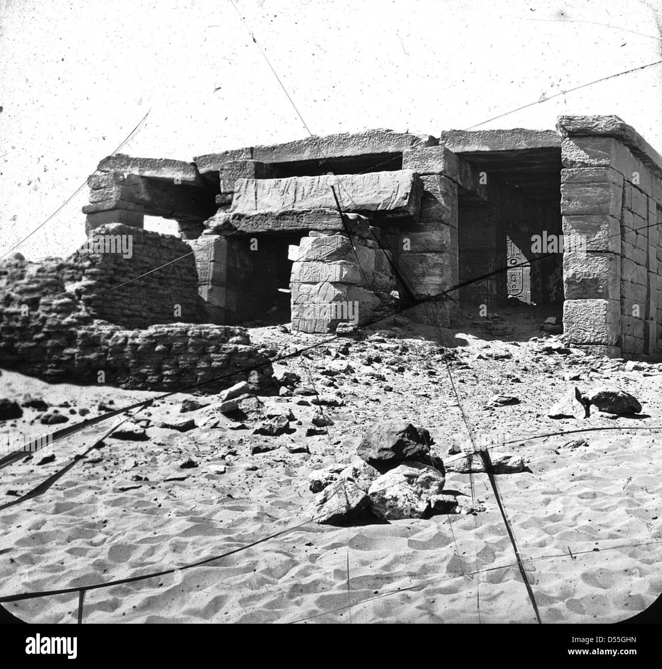 A photograph of the Temple of Amada in Nubia, Egypt. The temple is one ...