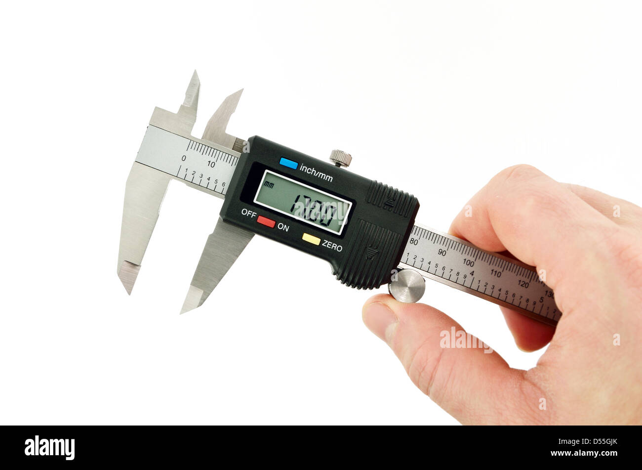 measuring callipers in hand ready Stock Photo - Alamy