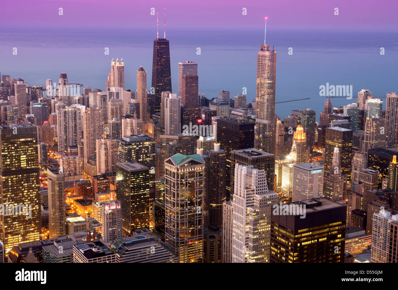DOWNTOWN LOOP SKYLINE CHICAGO ILLINOIS USA Stock Photo - Alamy