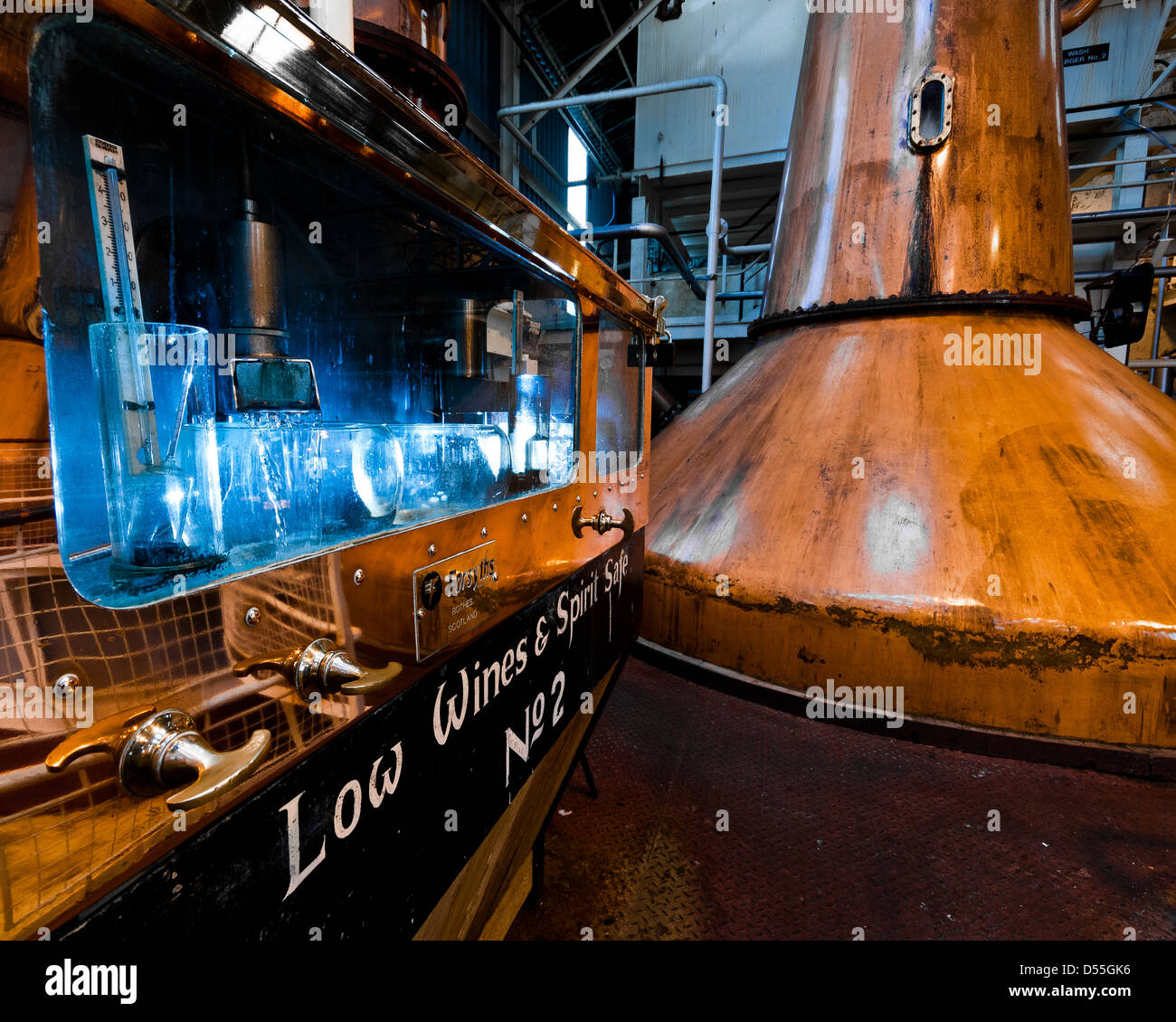 Interior shots of the Ben Nevis distillery stills safe and vats Stock ...