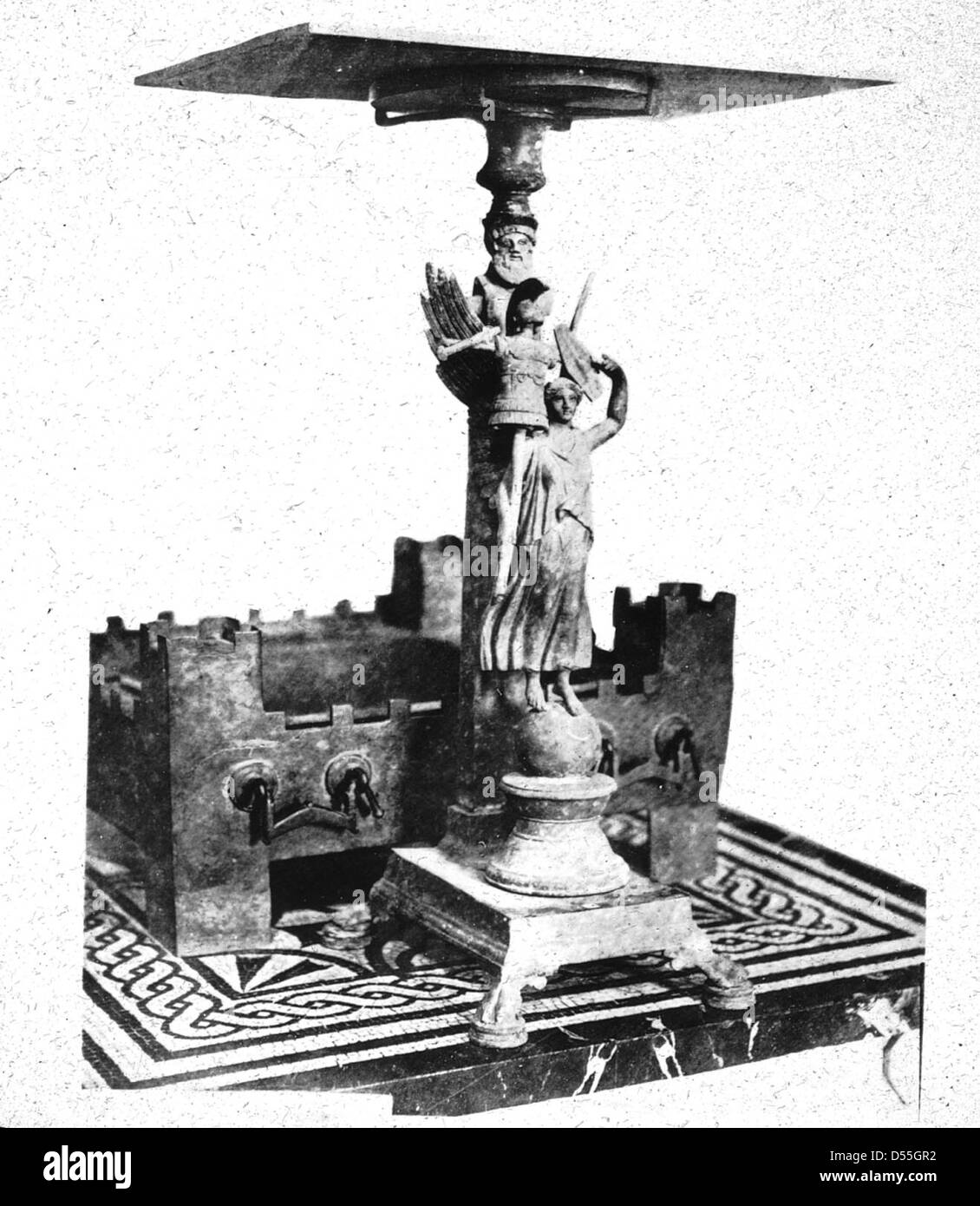 A table and small brazier from Pompeii, used for keeping food warm in ...