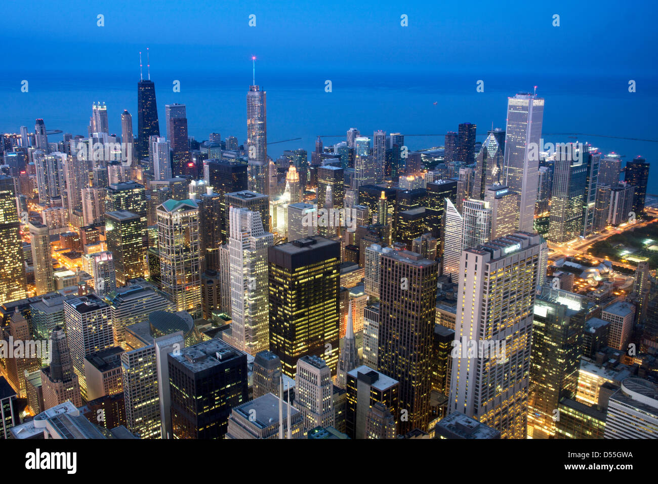 DOWNTOWN LOOP SKYLINE CHICAGO ILLINOIS USA Stock Photo - Alamy
