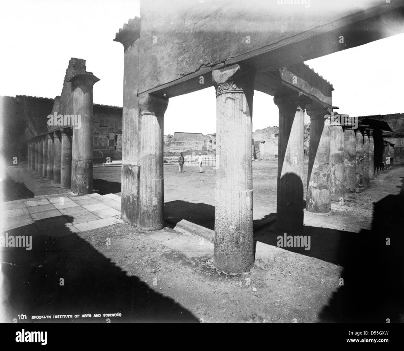 A view from the Baths of Stabiae in Pompeii, Italy, overlooking the ...