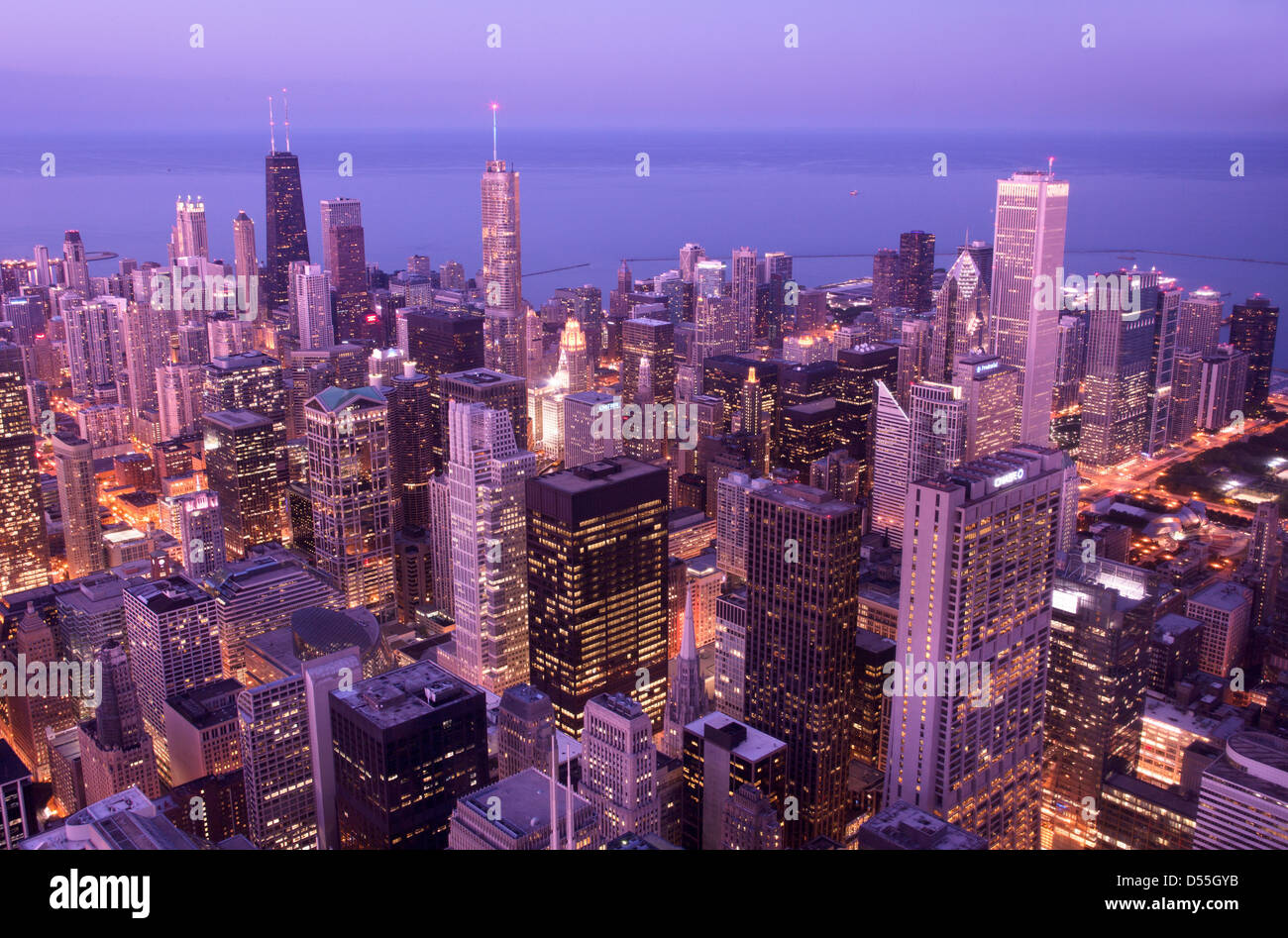 DOWNTOWN LOOP SKYLINE CHICAGO ILLINOIS USA Stock Photo - Alamy
