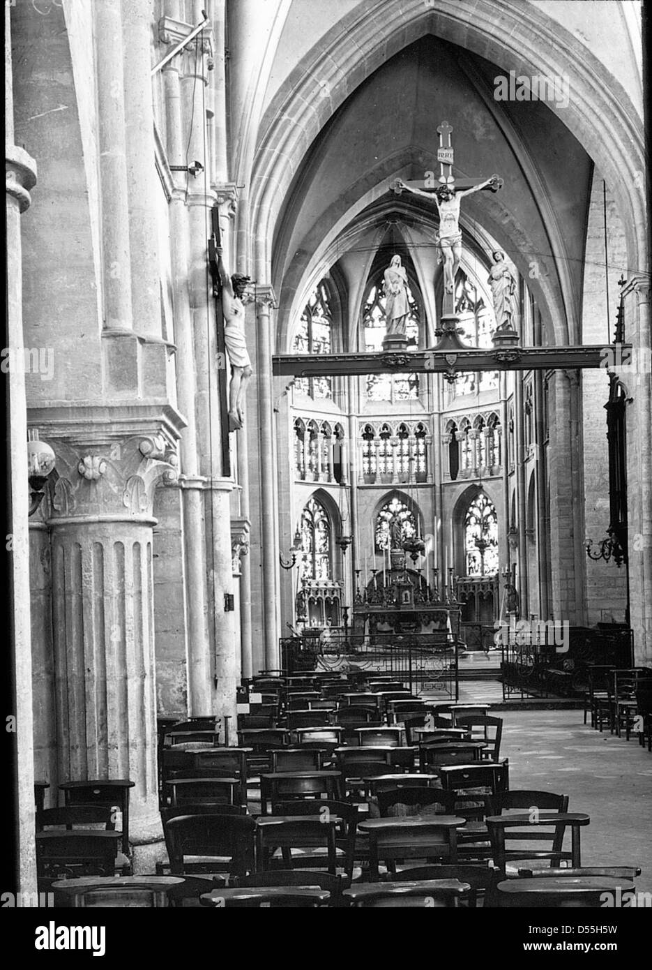 A photograph of St. Jacques Church in Rheims, France, taken in 1907 ...